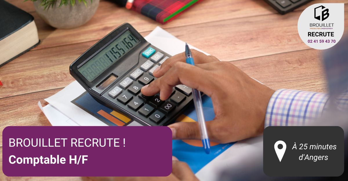 Offre d'emploi : Comptable H/F à 25 minutes d'Angers